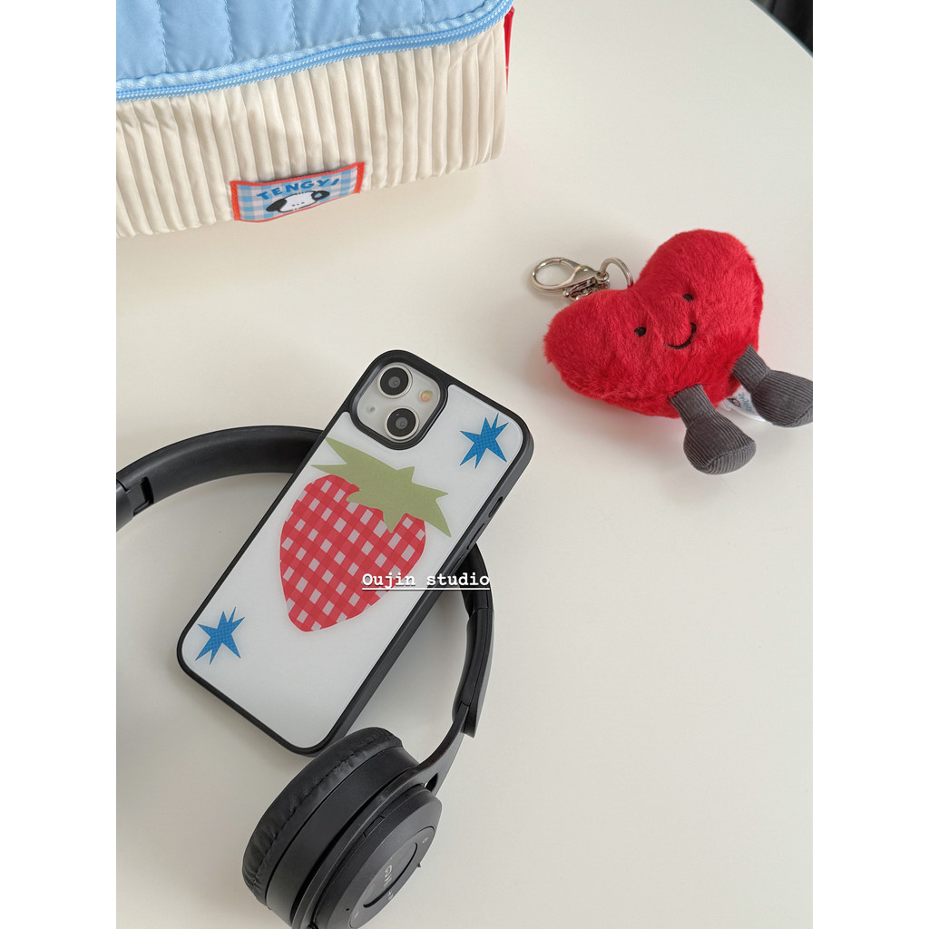 Korean Female Korean Niche ins Sweetheart Strawberry minji Same Design ...