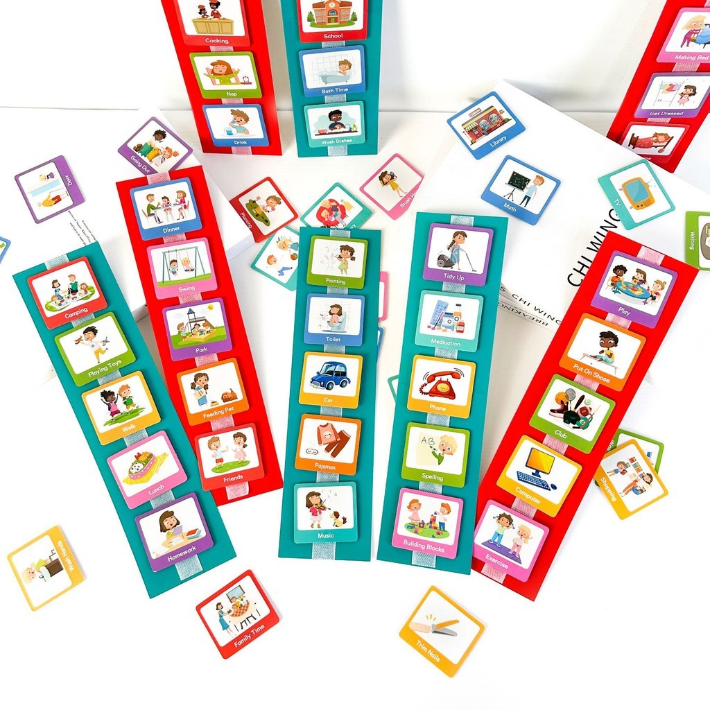 Visual Schedule for Home Day Night Autism Routine Chart Cards Visual ...