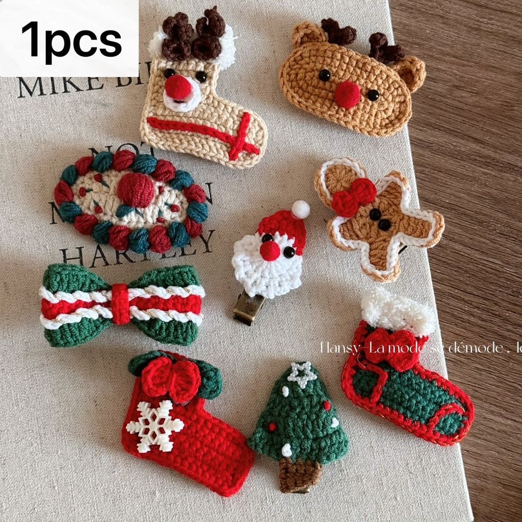 Can Christmas Series Hair Clips Love Wool Bangs Clips Fashionable ...