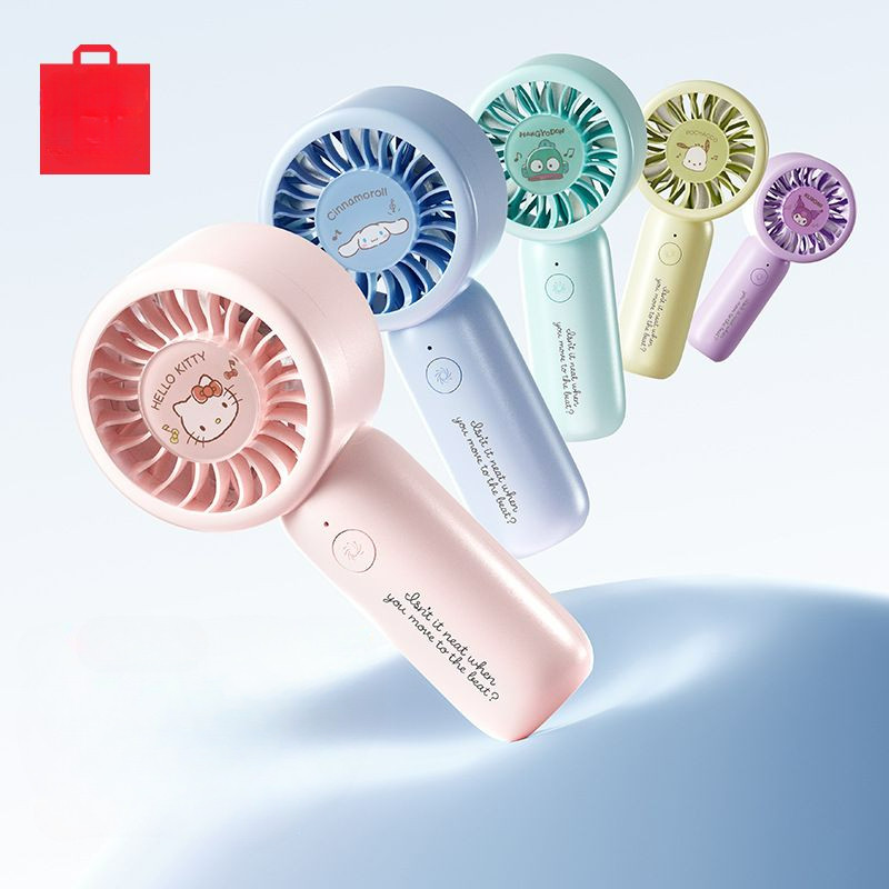 New Sanrio Handheld Fan Kuromi HelloKitty Cinnamoroll Pochacco ...