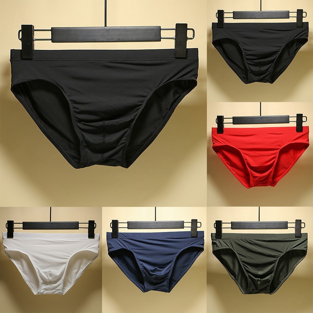 [CL] Men's Fashion Sexy Low-rise Breathable Seamless Comfort ice Silk ...