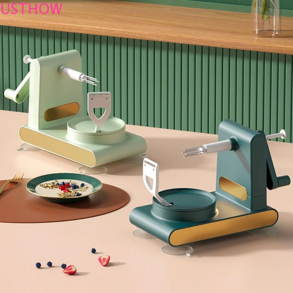 USTHOW Hand Crank Fruit Peeler, Maunal Rotating Peeling|Multifunctionl ...