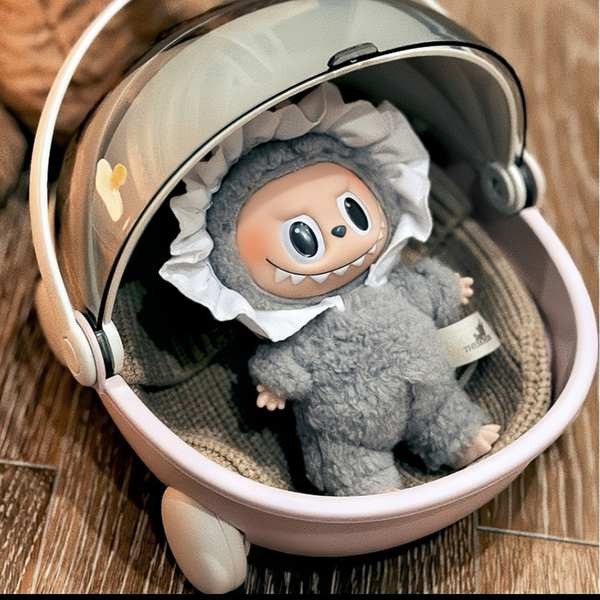 labubu shoes labubu accessories 17cm Labubu Laminated Cradle Car Doll ...