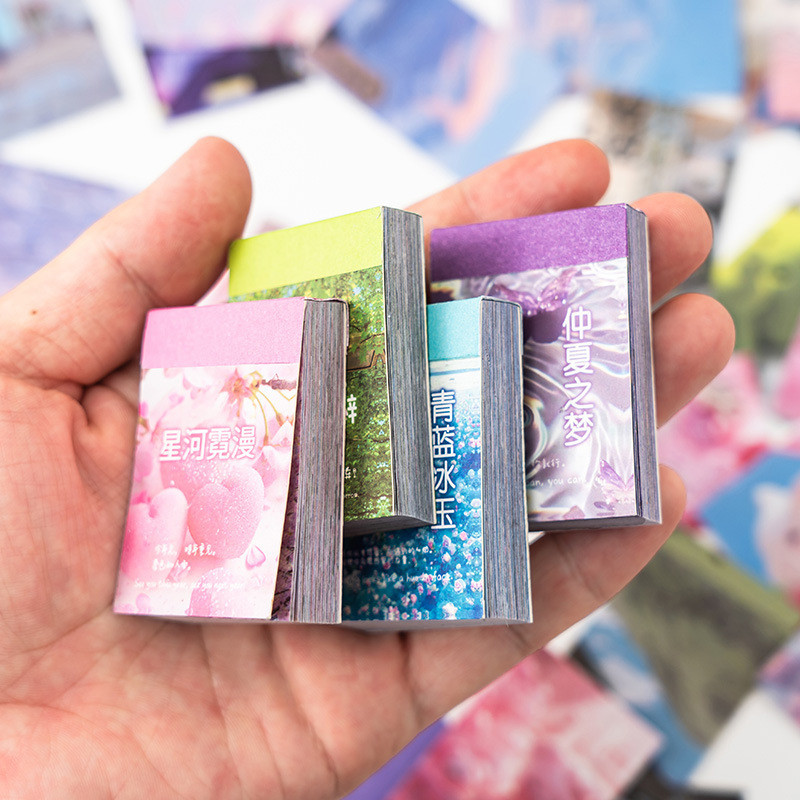 50 Sheets Booked Four Seasons Color Series Decoration DIY Material ...