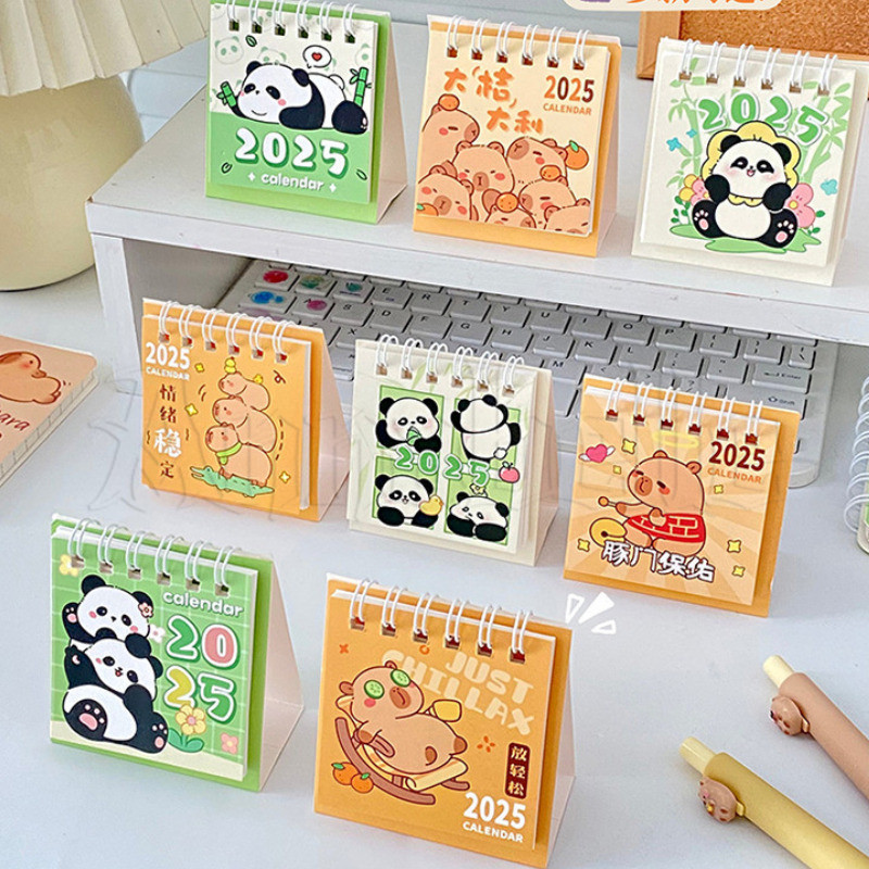 2025 Kawaii Capybara Desk Calendar - Cartoon Graffiti Printed Calendar ...