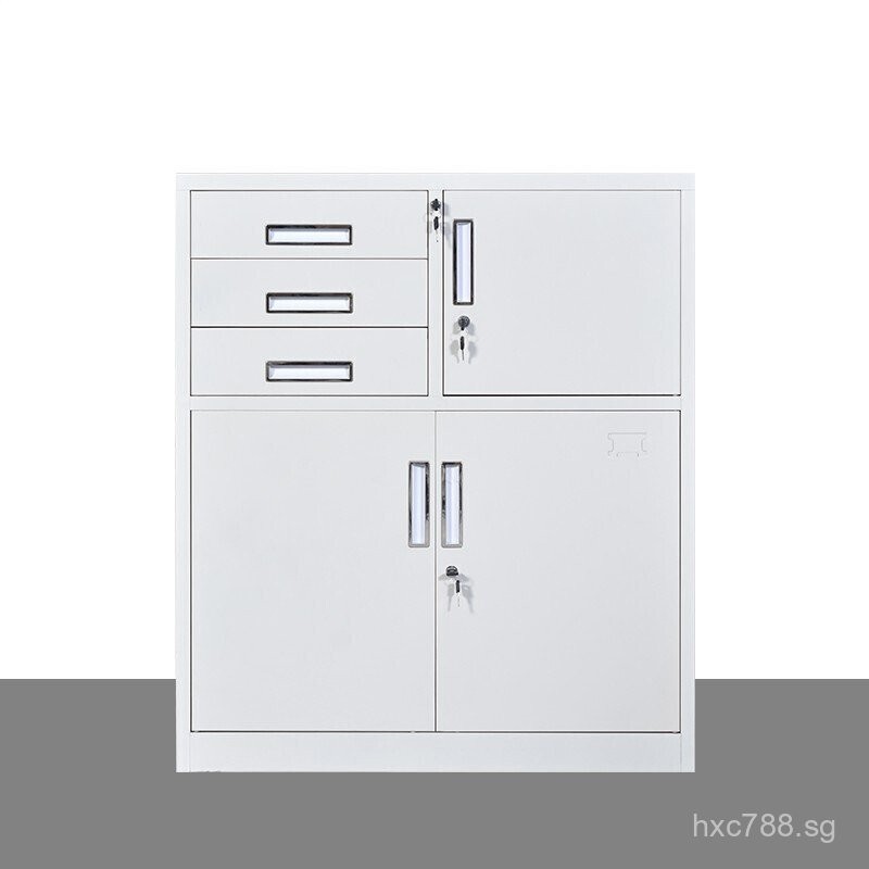 Office File Cabinet with Lock, Multi-Drawer Double Drawer Locker, Floor ...
