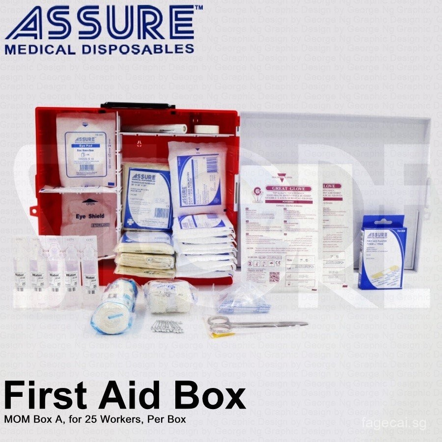 【In stock】First Aid Box (Assure) MOM Approved Box A B and C Workplace ...