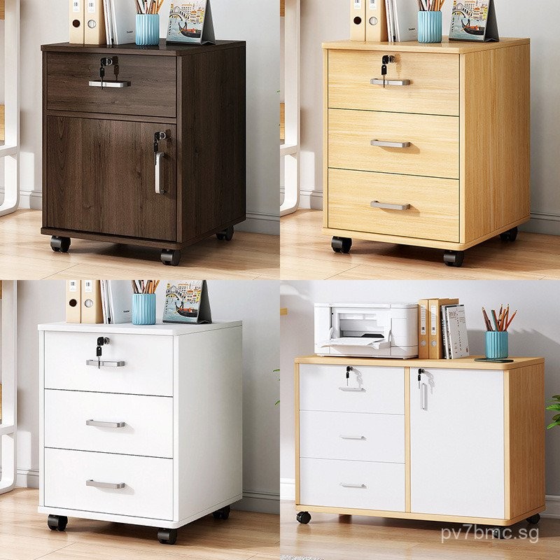Office File Cabinet with Lock Small Storage Cabinet under Table with ...