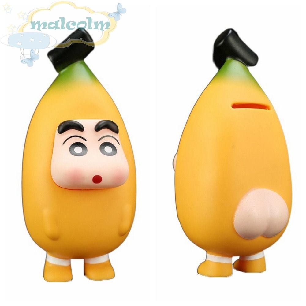 MALCOLM Fruit Crayon Shin-chan Piggy Bank, Durian Banana Crayon Shin ...