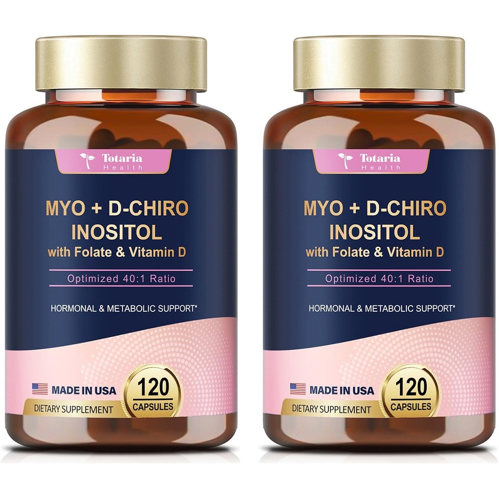Inositol Supplement for Women with Vitamin D3, Folate, 40:1 Ratio Myo ...