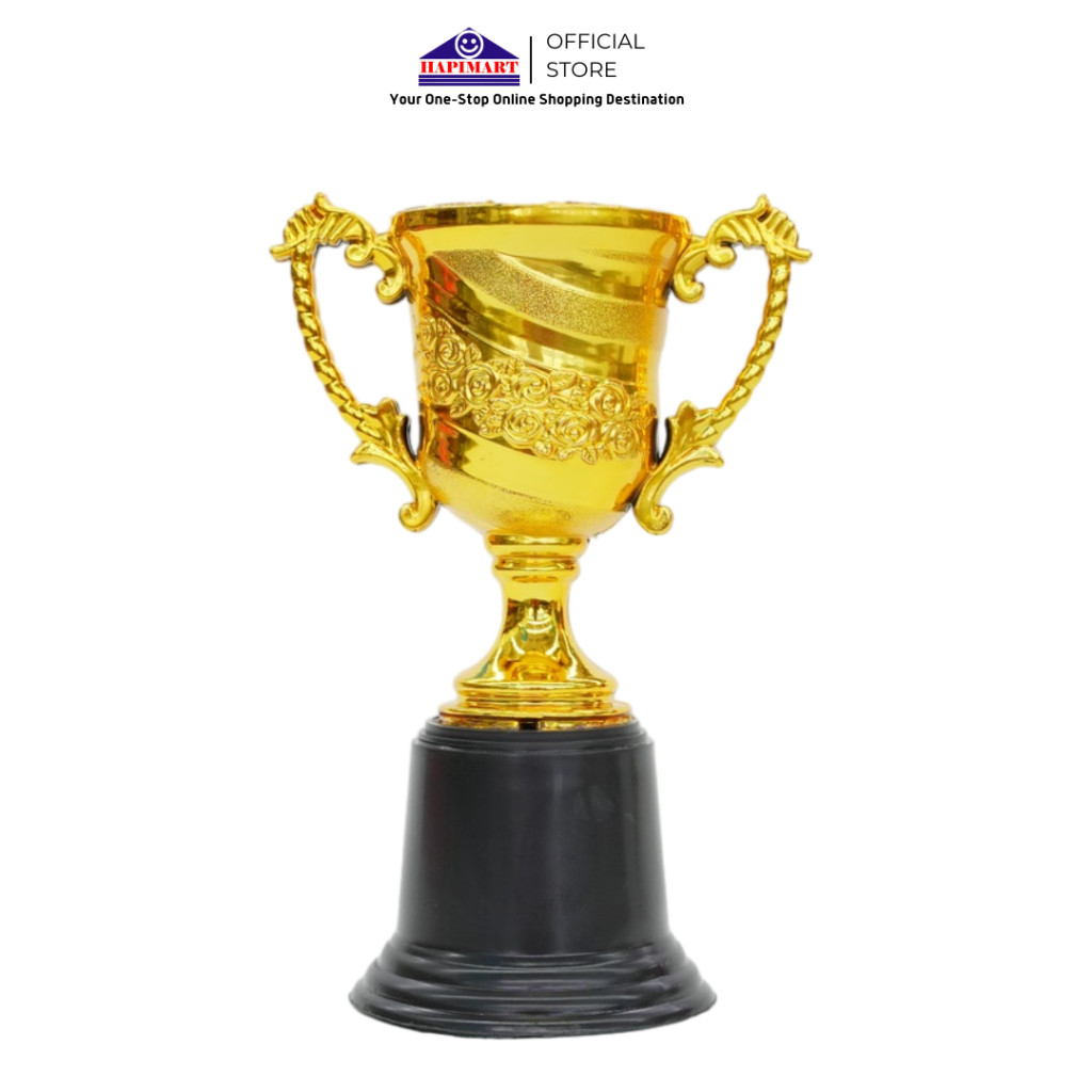 Gold Black Plastic Trophy Decorated with Luxury Rose Trophy ...