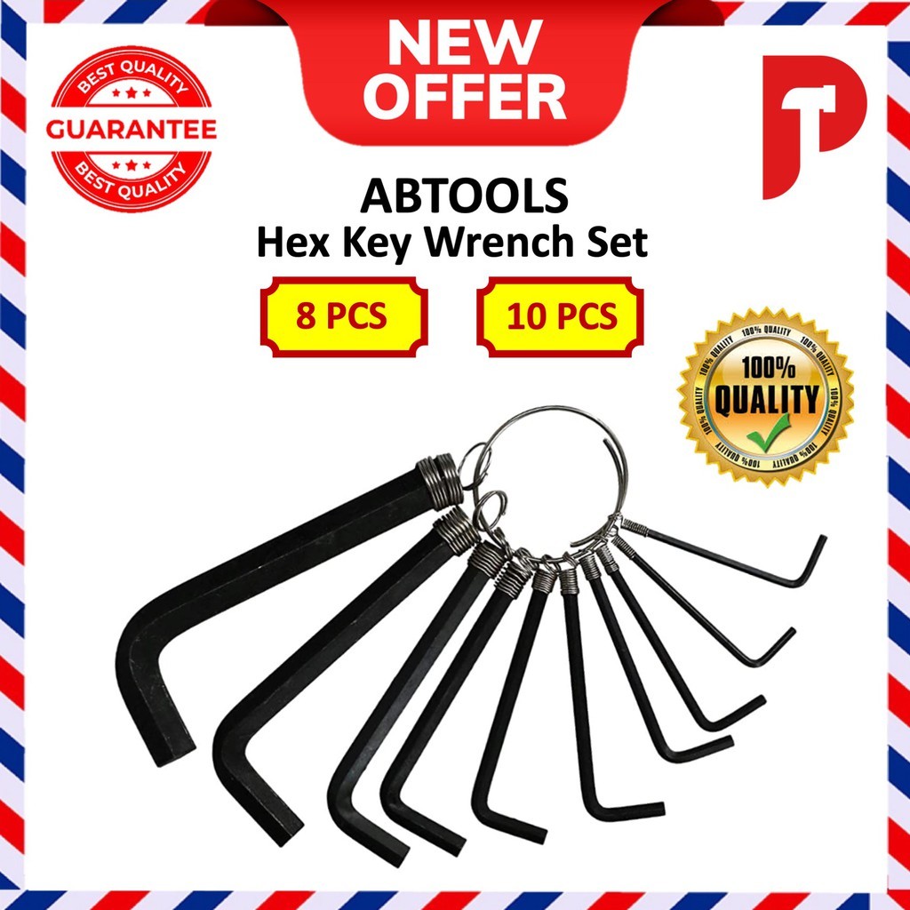 Hexagon Allen Key Wrench Set 🔥 Ready Stocks 🔥 On A Key Ring 1.5mm ...