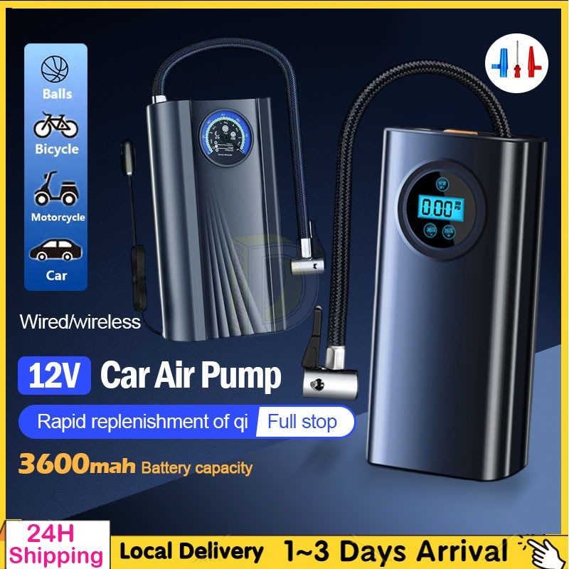 12V Car Tyre Inflator Tyre Pressure Pump Electric Tire Pump Car Air ...
