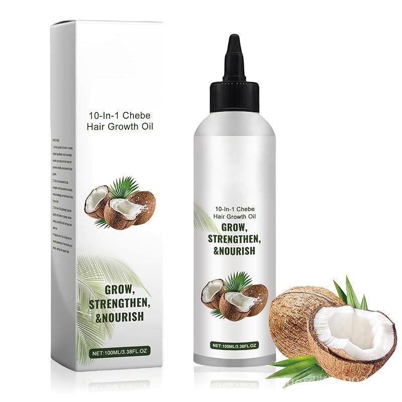 Crown Naturale 10 in 1 Cherbe Oil for Hair Growth, Chebe Oil and Powder ...