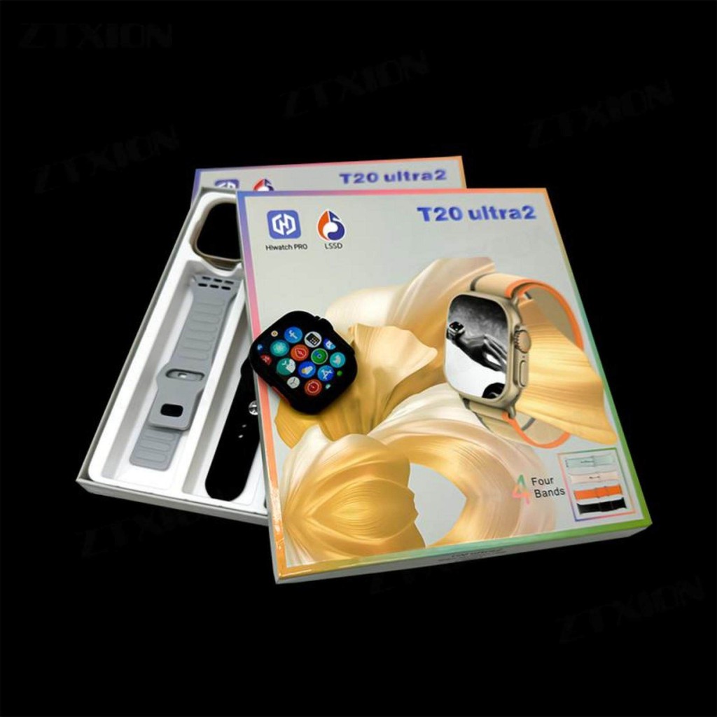 2025 New Buy T20 ULTRA 2 Smart Watch Pinch Answer Bluetooth Sports Bracelet Ultra2 Four Strap ...