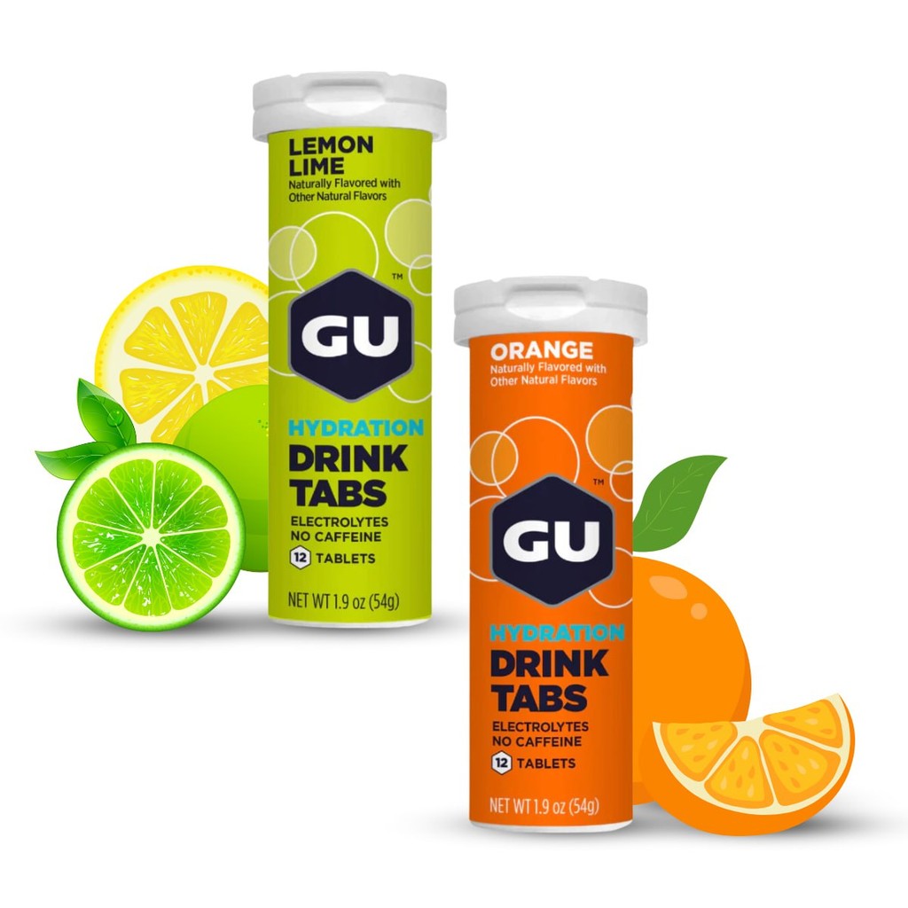 GU Energy Electrolyte Tablets - Naturally Flavored, Caffeine-Free ...