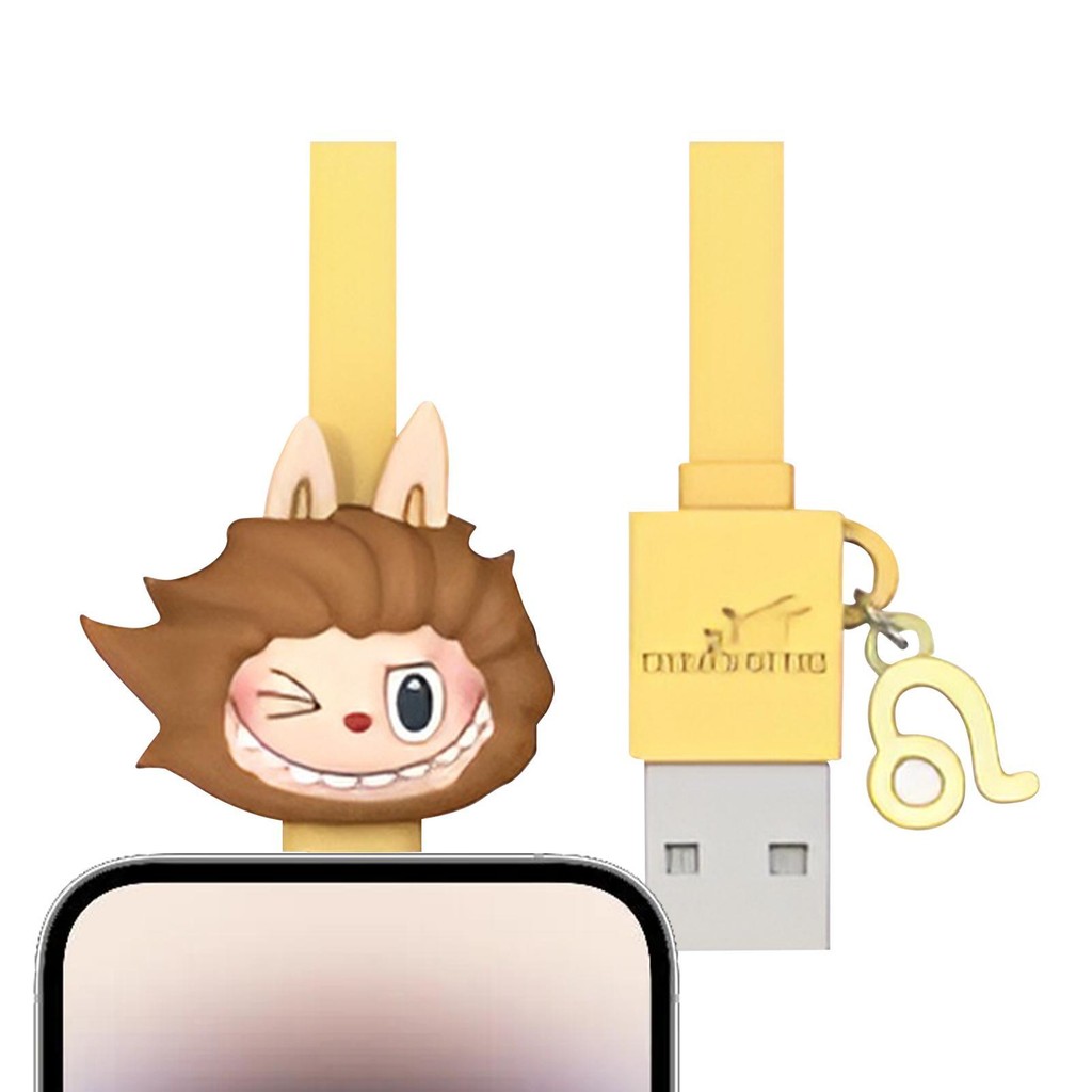 LABUBU THE MONSTERS Cartoon Data Line Cute Type-C Charging Cable High ...