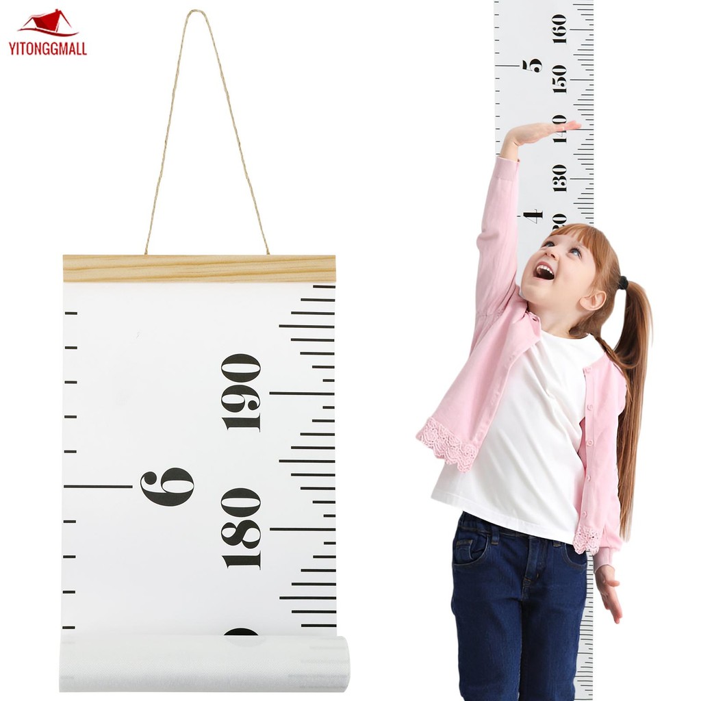 Kids Growth Chart Wall Hanging Removable Baby Growth Height Chart ...
