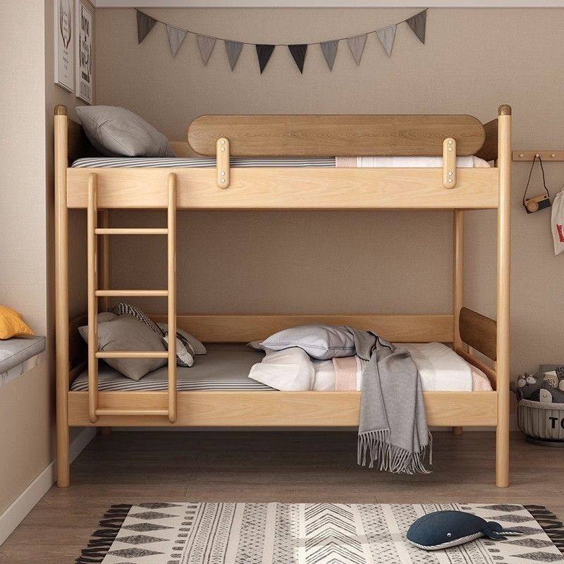 【SG Sales】Nordic Simple Double Bed Multi-functional High-low Bed Adult ...