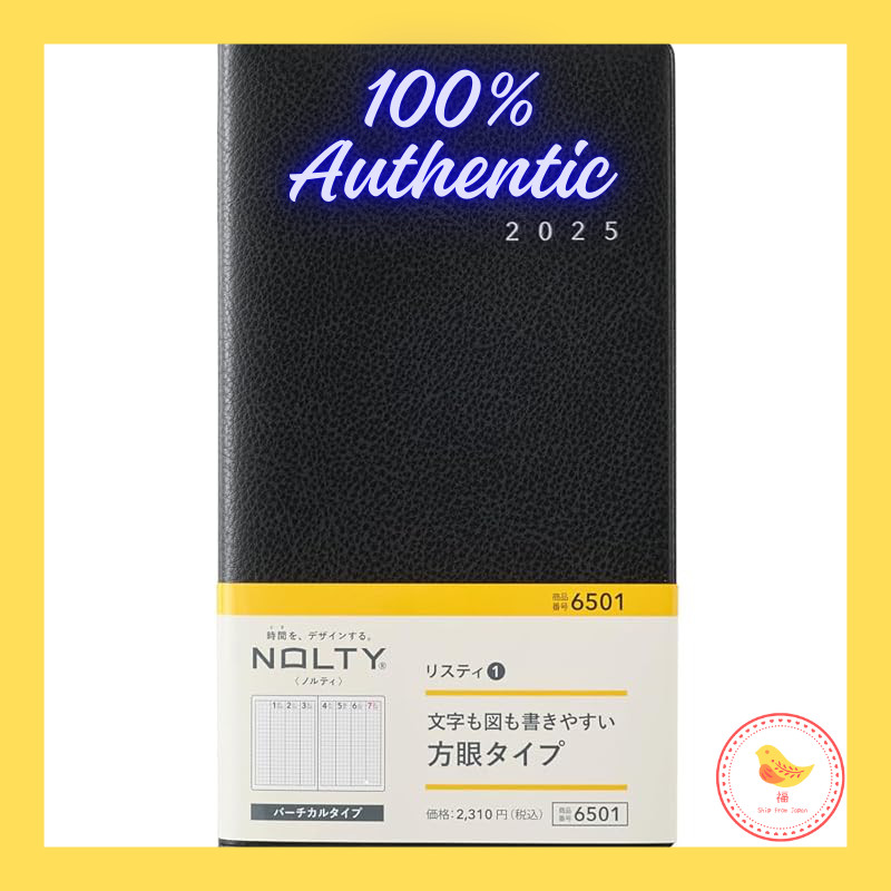 NOLTY 2025 Weekly Slim Ring Planner - Black 6411 (Starts January 2025) | Shopee Singapore
