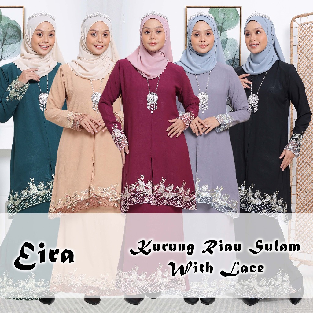 NEW ARRIVAL BAJU RIAU EIRA RAYA 2024 IRONLESS SULAM DAN LACE IBU ANAK ...