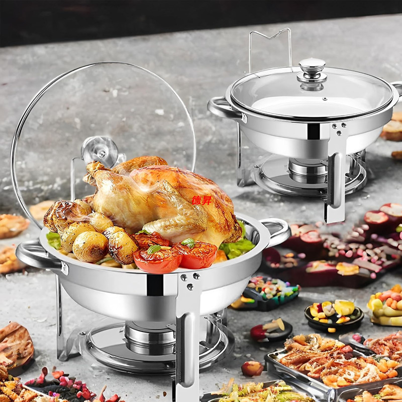 4.5L Stainless Steel Square Buffet Stove Dish Set Container Food Warmer ...