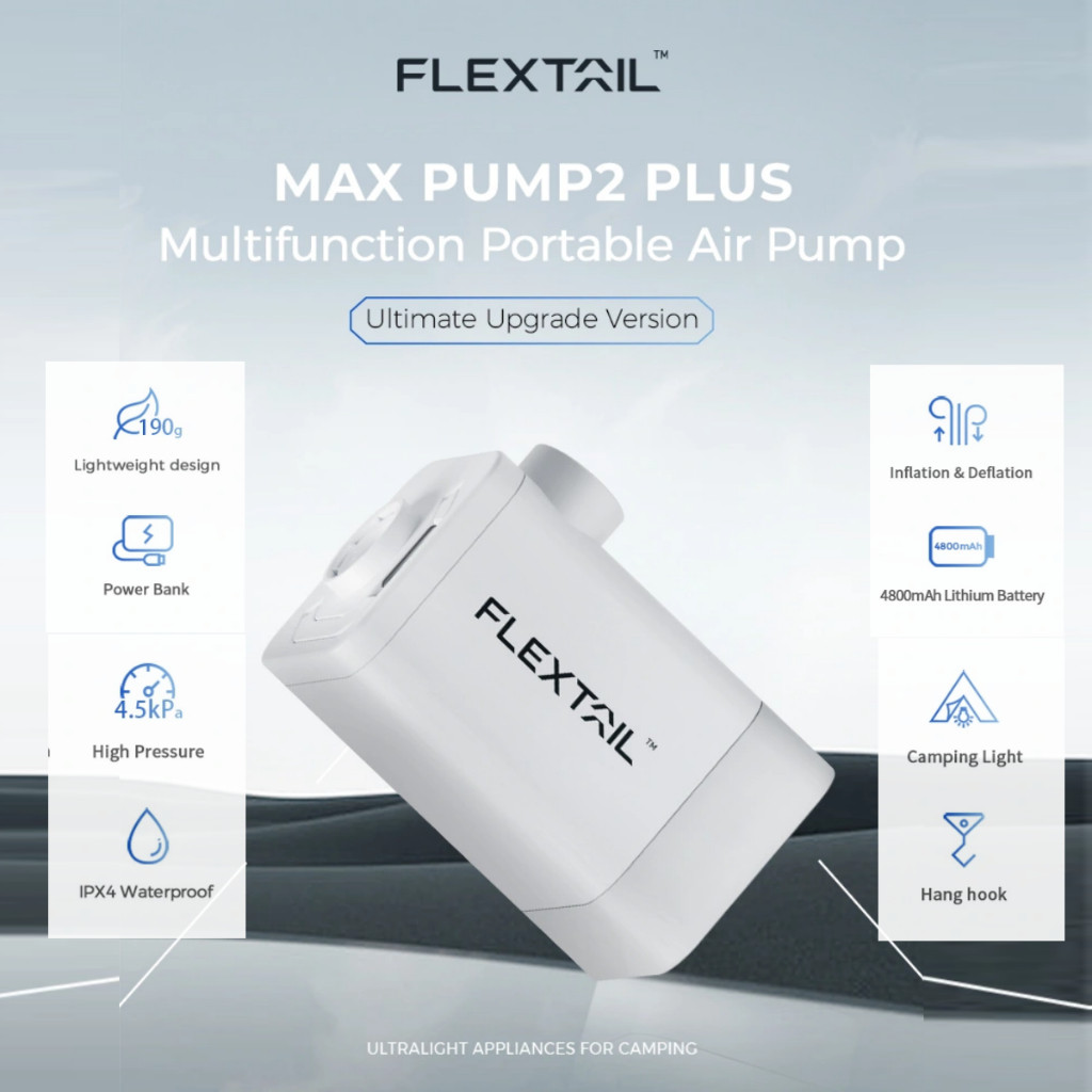 FLEXTAIL Max Pump 2 PLUS Electric Air Pump Outdoor Ultralight Portable Inflatable Swimming Ring ...
