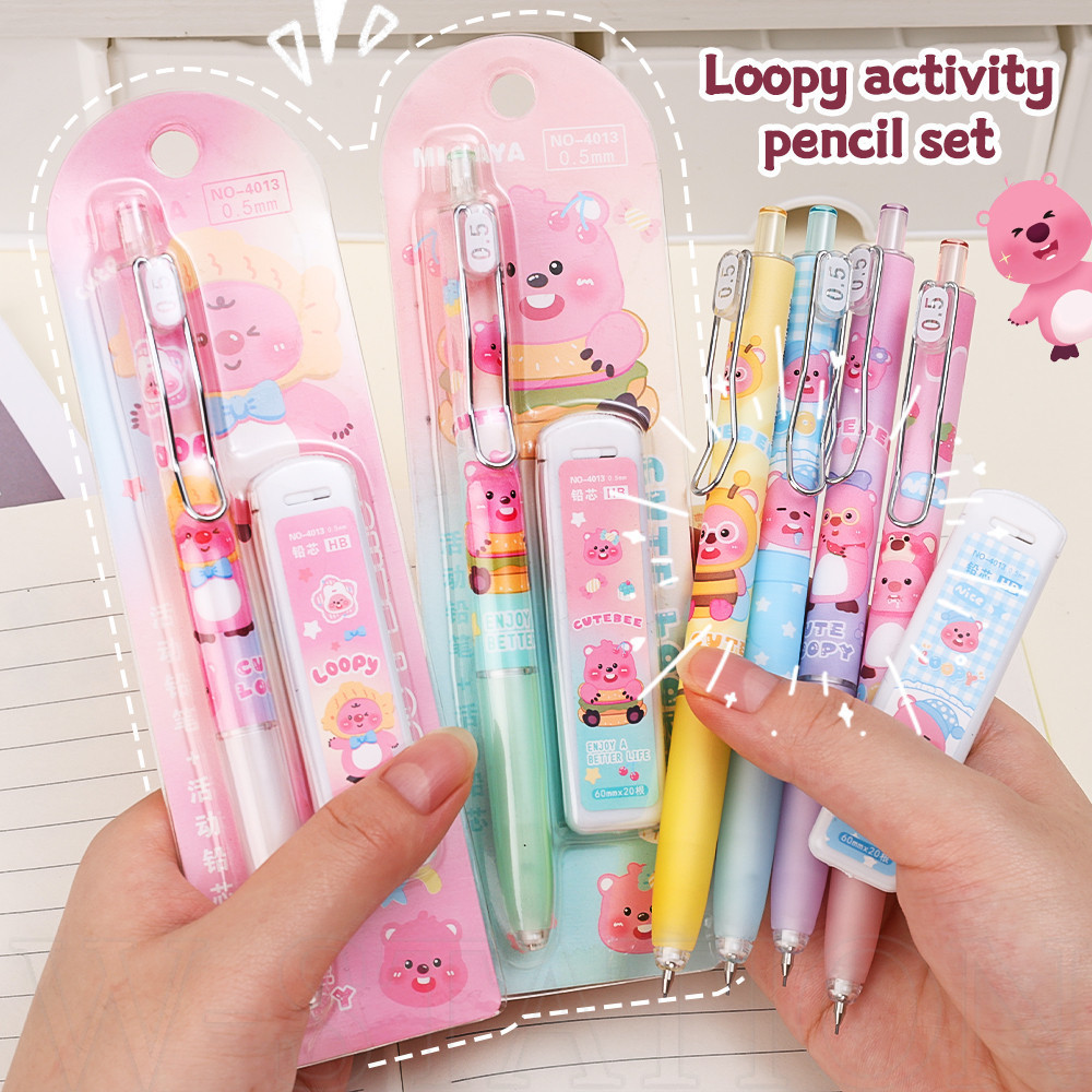 Loopy Automatic Pencil Set - Cute Little Beaver Activity Pen - 0.5mm ...