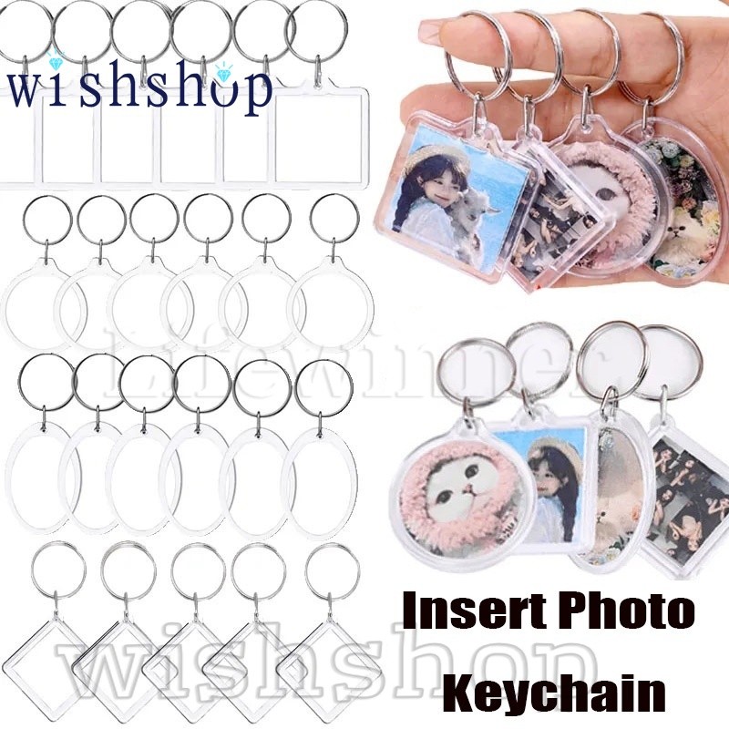 Transparent Insert Photo Keychain - Acrylic Blank Picture Frame Key ...