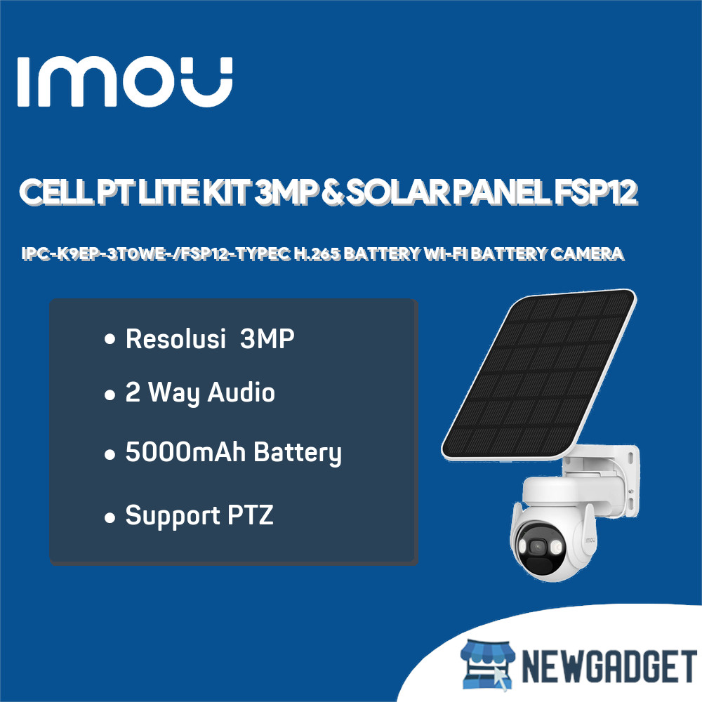 IMOU CELL PT LITE KIT 3MP & SOLAR PANEL FSP12 IPC-K9EP-3T0WE-/FSP12 ...