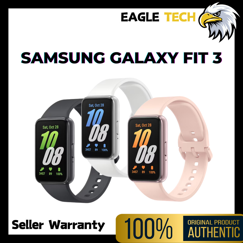 Samsung Galaxy Fit 3 Smartwatch 1.6" Large AMOLED Display | Shopee ...