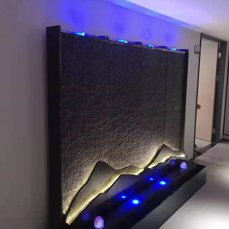 Water Curtain Wall Stone Rockery Flowing Water Curtain Wall Partition ...