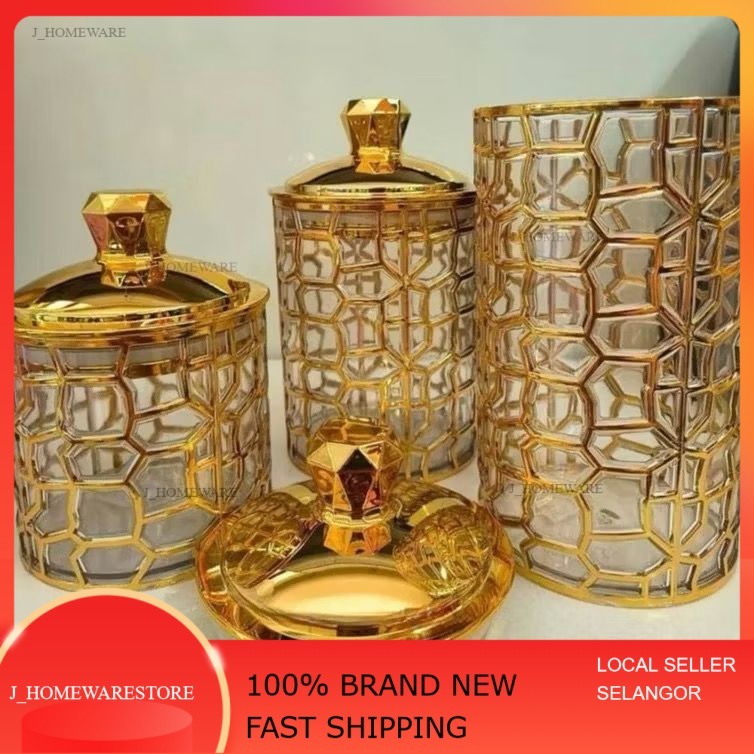 Container Biscuit Hari Raya Kedap Udara Balang Kuih Raya Acrylic Jar ...