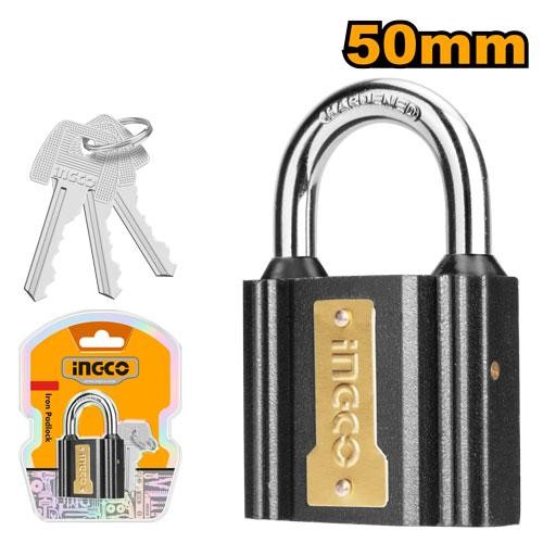INGCO DIPL0501 50MM BLACK padlock Iron padlock Short Neck padlock ...