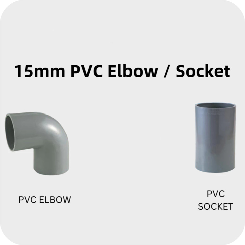 PVC Fittings 15mm PVC Elbow / 15mm PVC Socket | Shopee Singapore