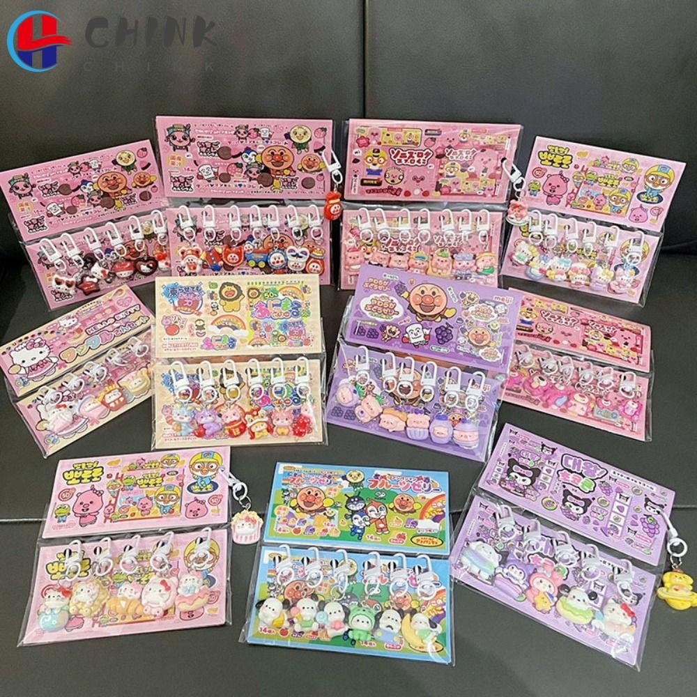 CHINK 6Pcs/set Sanrio Key Chain, Hello Kitty Cinnamoroll Labubu ...