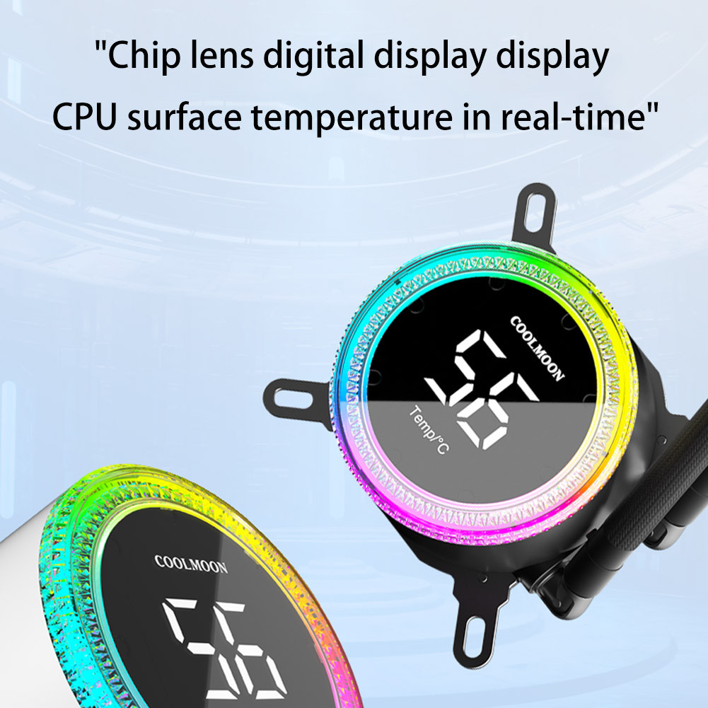 Liquid CPU Cooler 120mm ARGB & PWM Fans Water Cooling CPU Cooler for ...