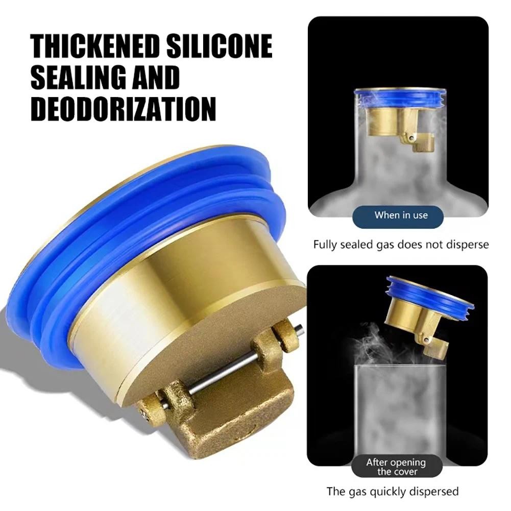 All-copper Floor Drain Anti-smell Odor Sewer Strainer Insect Prevention ...