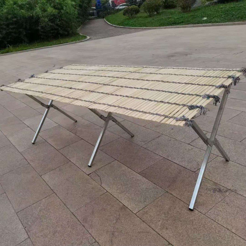 Stall Stand Folding Shelf Stall Bamboo Mat Shelf Night Market Portable ...