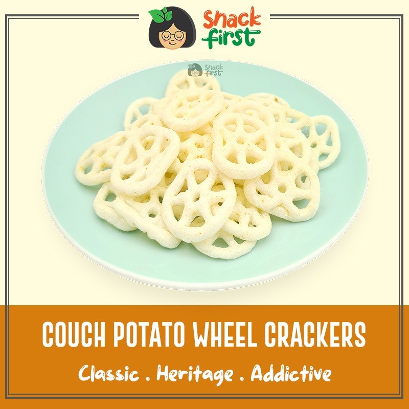 SnackFirst Couch Potato Wheel Crackers 80g Old School Snacks Biscuits ...