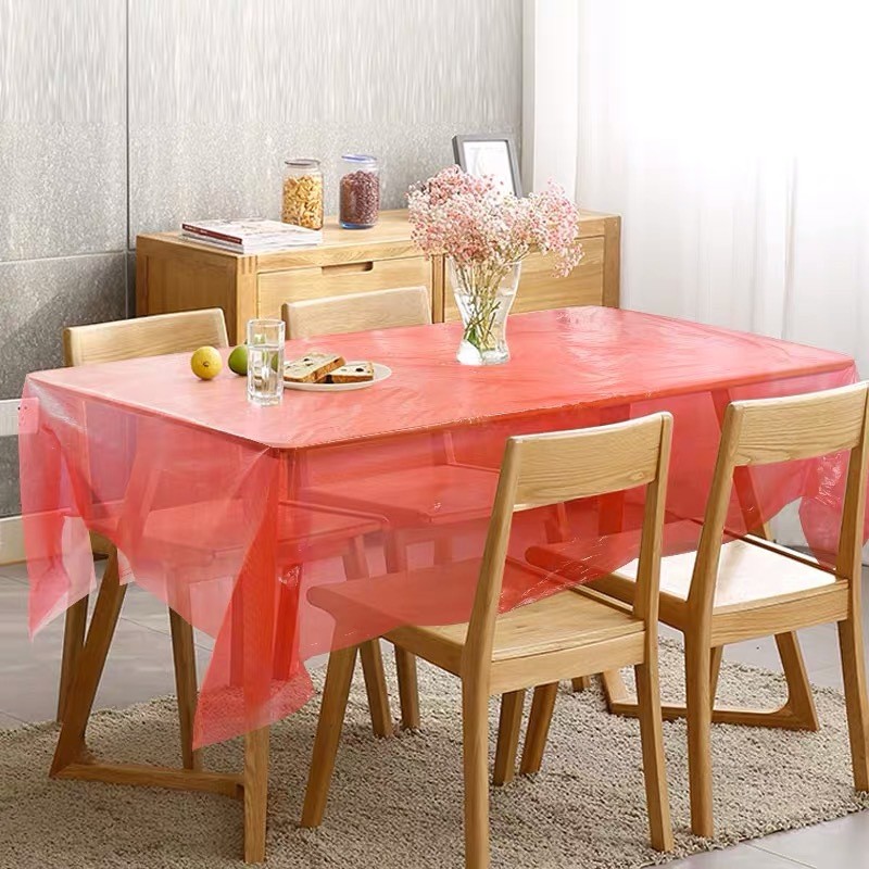 Single Use Disposable Tablecloth Plastic Thin Film Table Covers Dinner ...