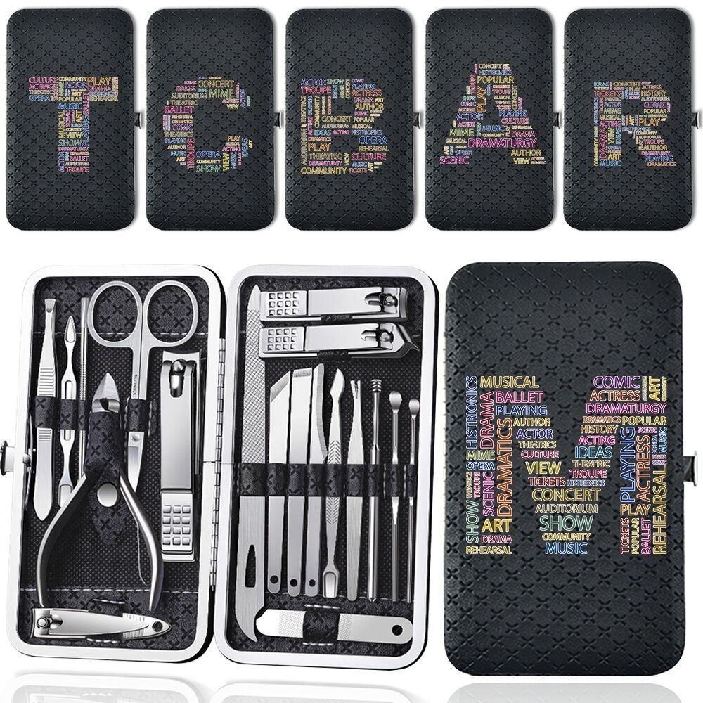 19pcs Fingernail Cutter Stainless Set Steel Nail Scissor Cuticle Tools ...