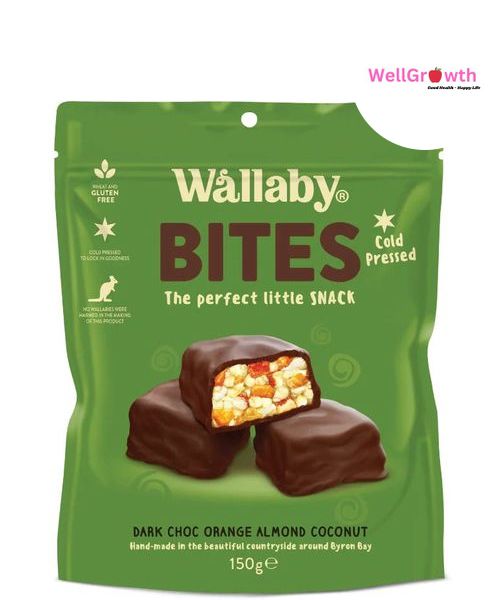 Wallaby Foods - Bites, Dark Chocolate Orange Almond Coconut Snack (150g ...
