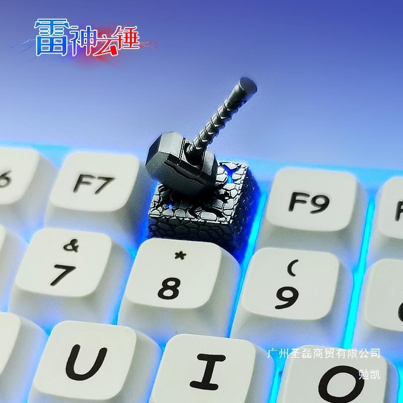 Thor's Hammer Transparent Resin Keycap 3D Printing Mechanical Keyboard ...