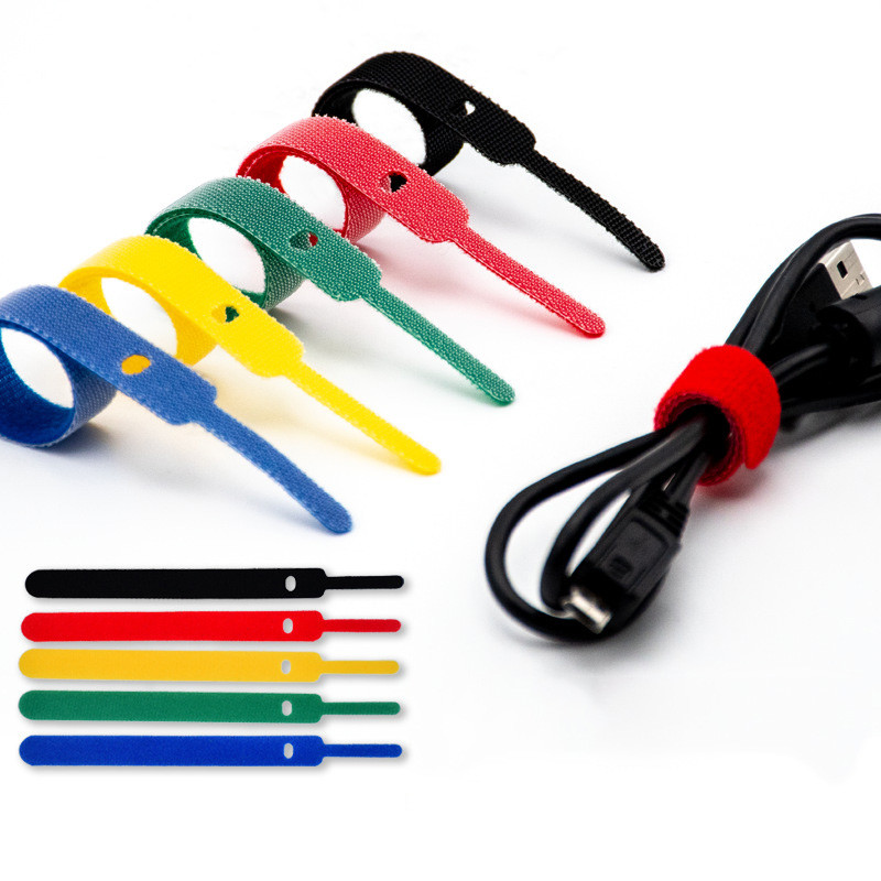 100Pcs 5.9" Needle-type Velcroes Cable Tie Hook And Loop Tapes Wire ...