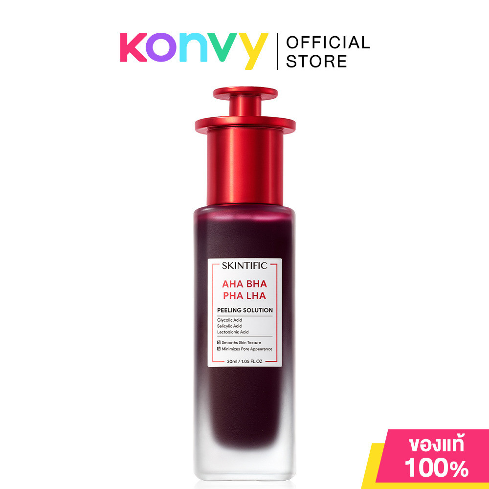 SKINTIFIC AHA BHA PHA LHA Peeling Solution 30ml Skin Tipic Facial Serum ...