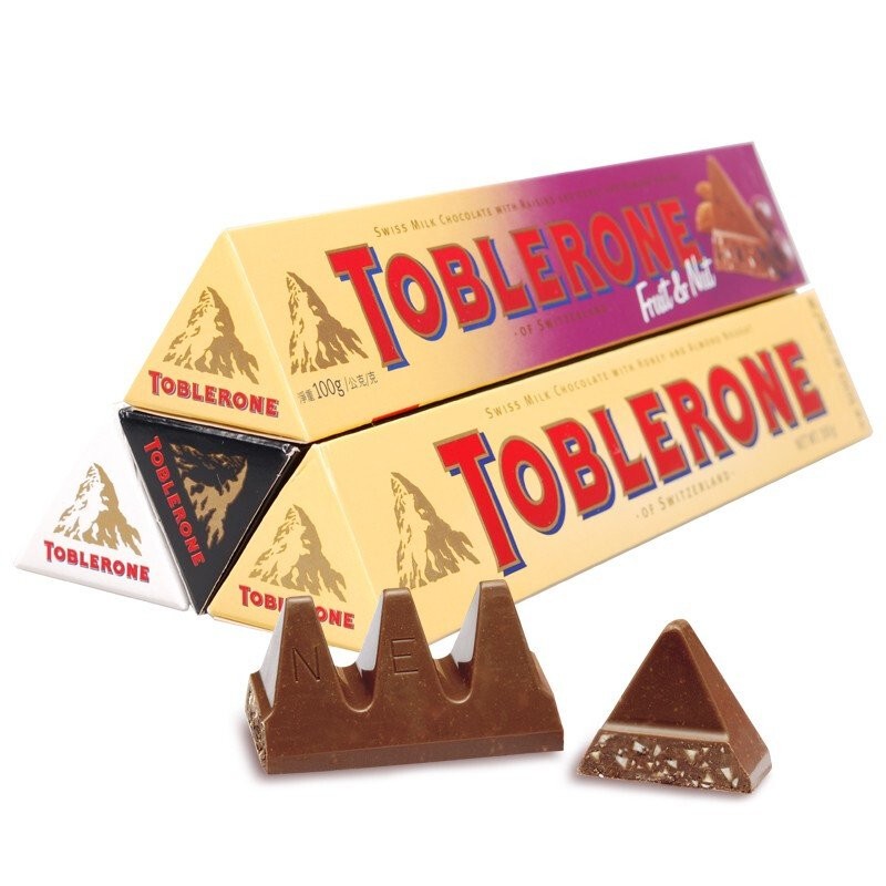 Triangle（TOBLERONE） Swiss Imported Milk Raisin White and Dark Chocolate ...