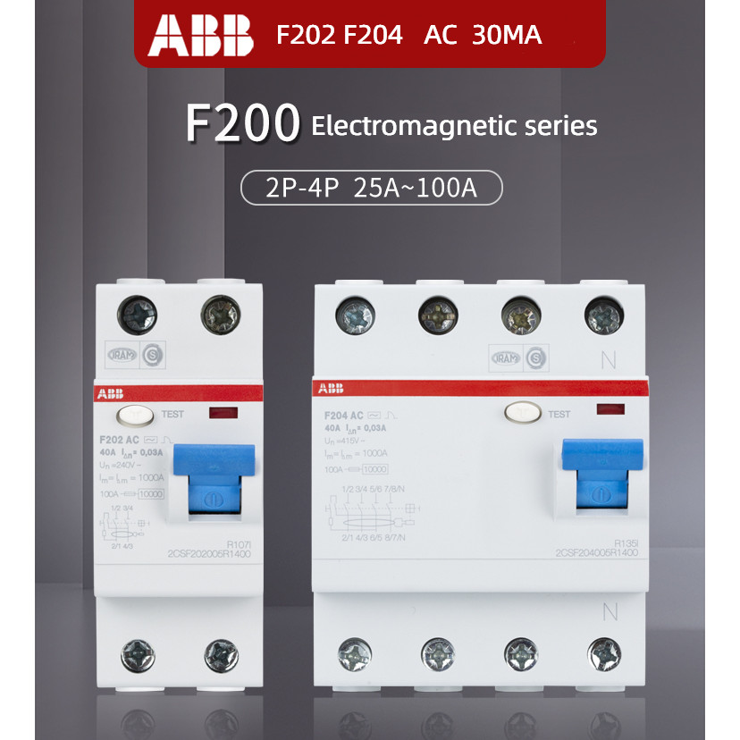 ABB Leakage Protector Electromagnetic Type Leakage Circuit Breaker F200 Series Without ...