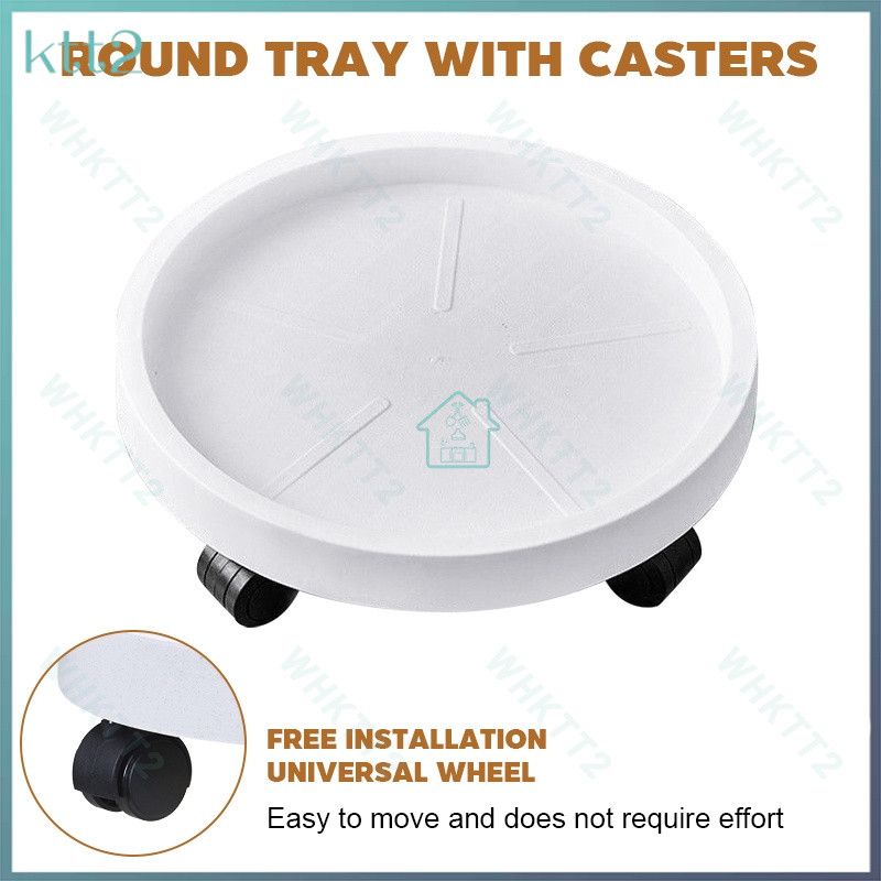 Flower Pot Tray with Wheels Flower Pot Pad round Universal Wheel Base ...