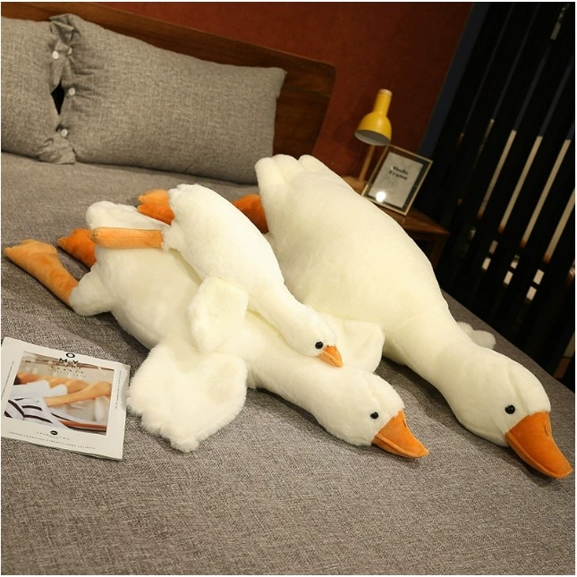 Duck Plush Toys Cute Big Goose Sleeping Pillow Cute Giant Duck Soft ...